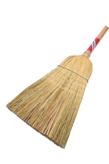 Devon All Black Tampico Fiber Floor Broom | Torrington Brush Works
